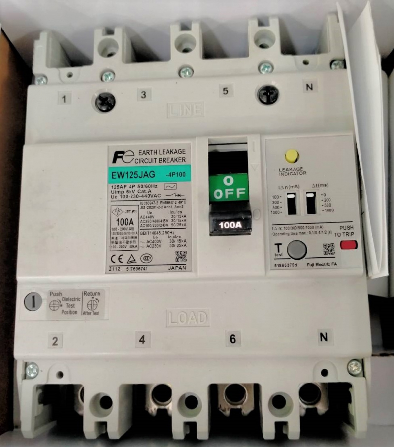 ฟูจิ เอิร์ท ลีคเก็ต เคอคูทเบรคเกอร์ FUJI EARTH LEAKAGE CIRCUITBREAKER ...